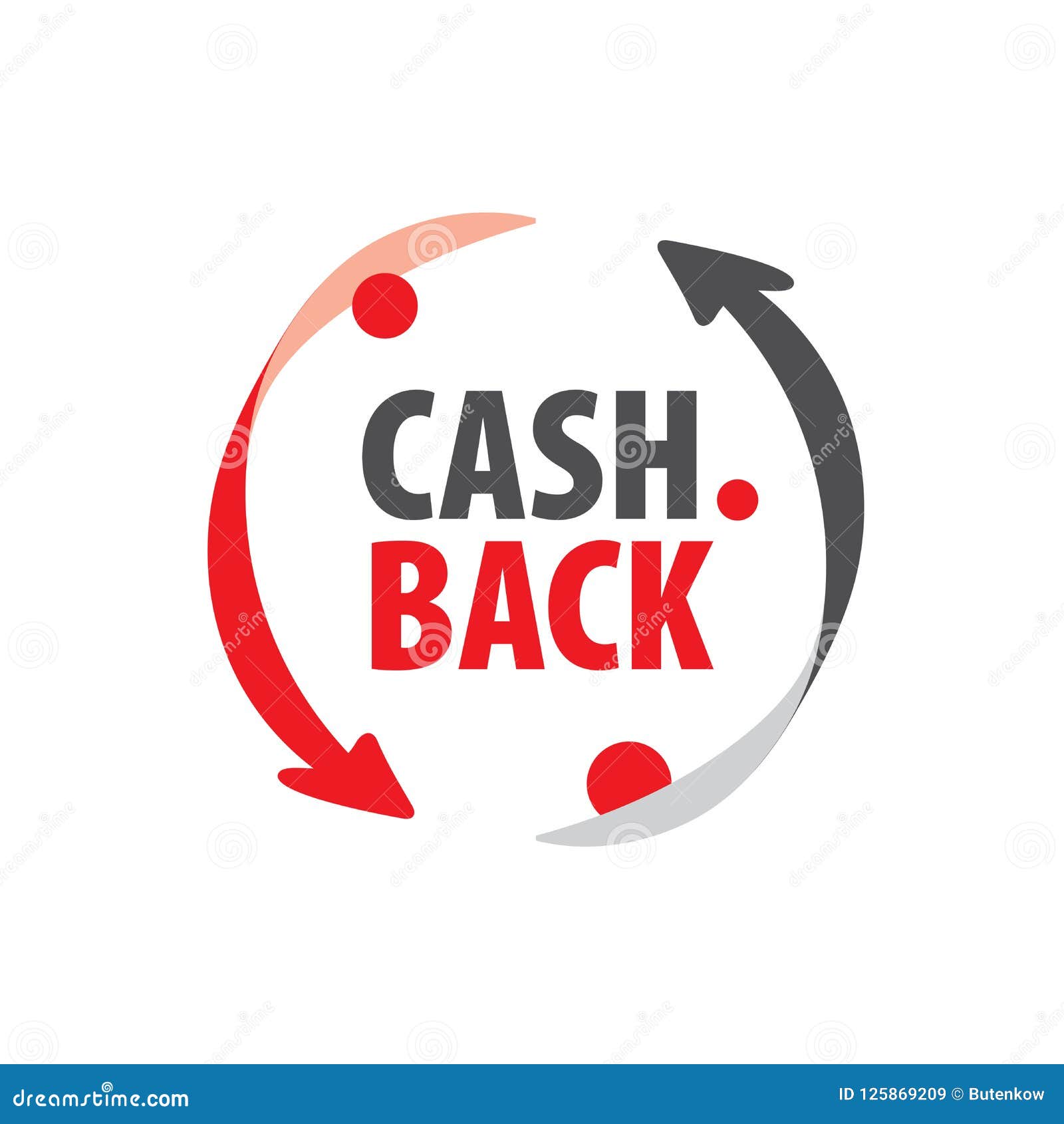 Emblem Cash Back. Symbol Of Saving Cashback By Shopping With Ribbon And ...