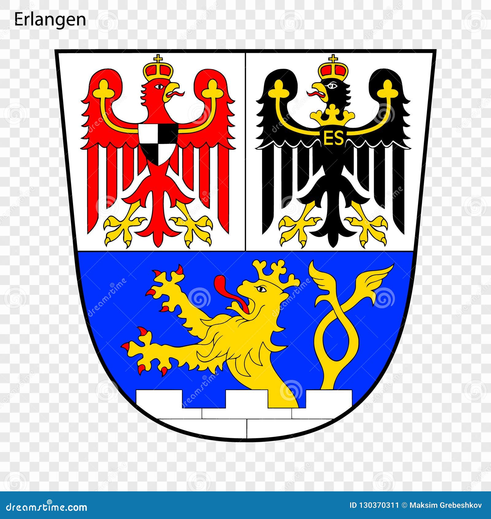 Emblem of City of Germany stock illustration. Illustration of shield ...