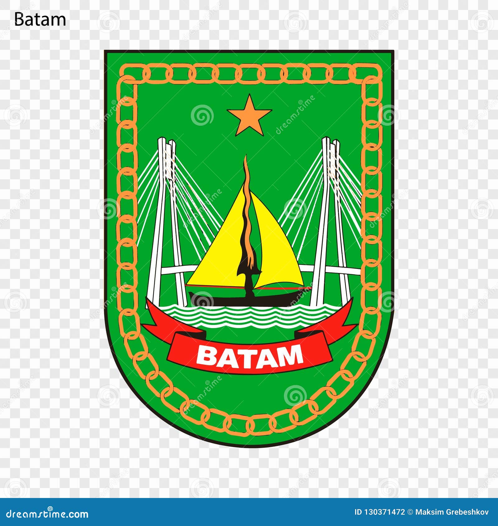 Batam City Map Silhouette In Indonesia Cartoon Vector | CartoonDealer ...