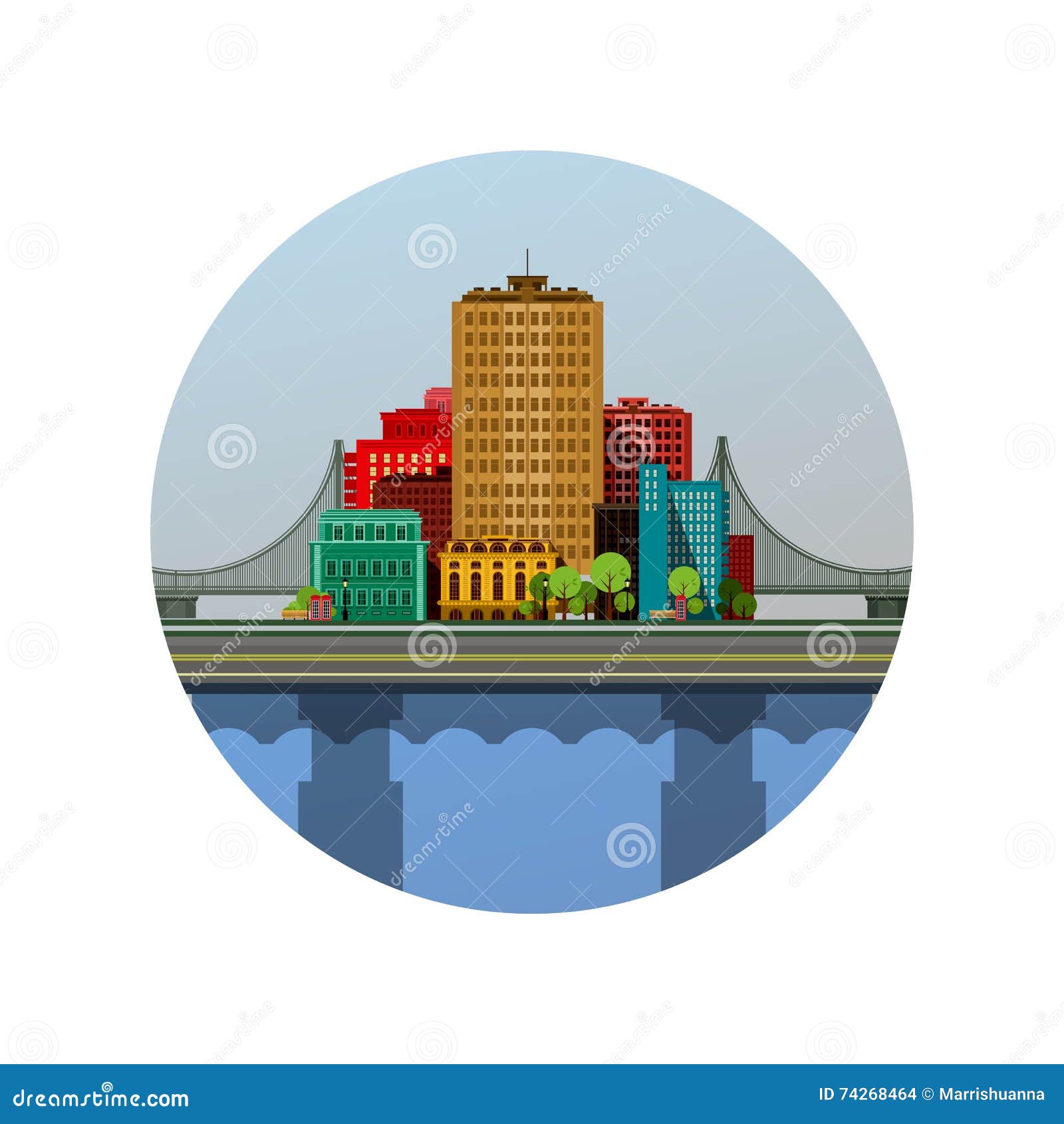 Emblem City School Building Line Sticker Royalty-Free Illustration ...