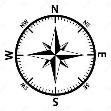 The Emblem of the Compass Rose. Stock Vector - Illustration of compass ...