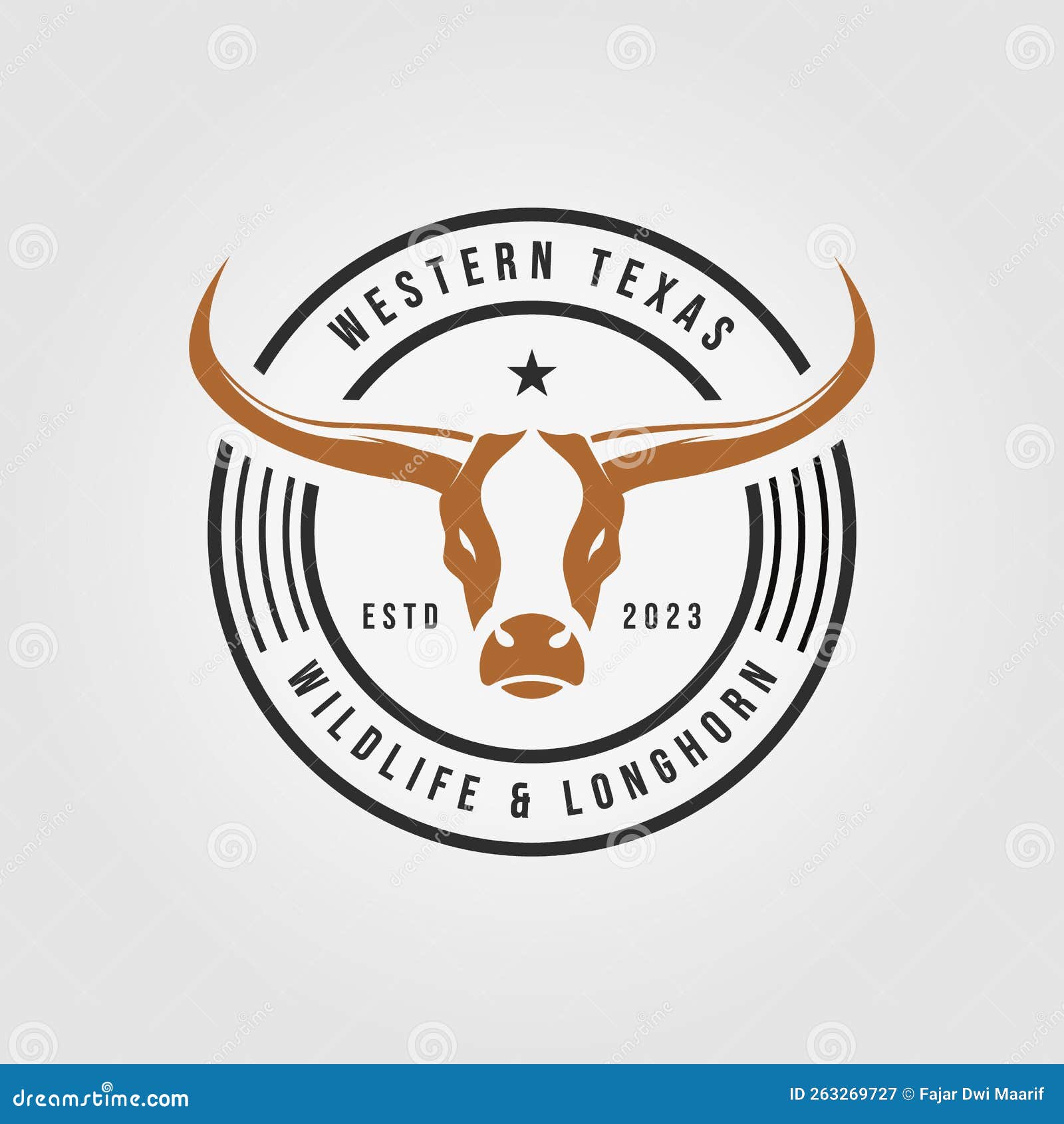 Emblem Cow Longhorn Cowboy Logo Icon Vector Design Illustration Stock ...
