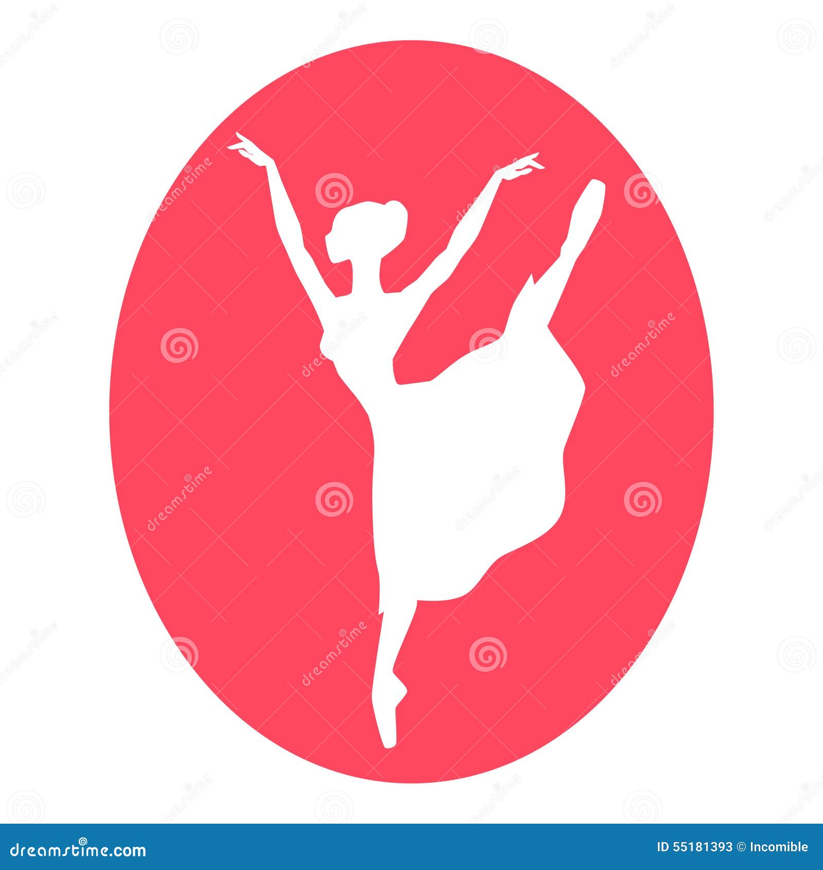 Emblem of Dance Ballet Studio with Ballerina Stock Vector ...
