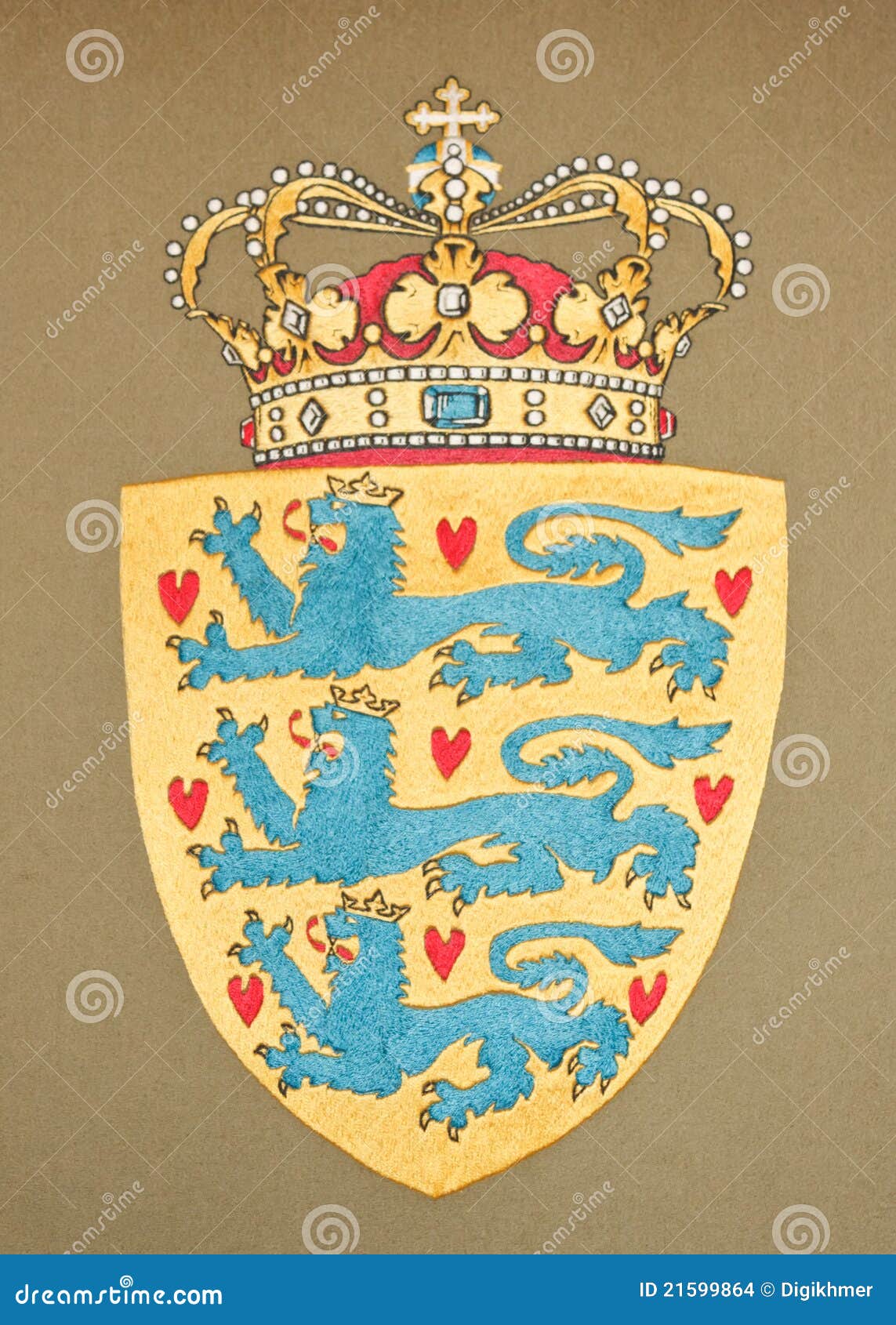 Emblem of Danemark stock photo. Image of decorative, design - 21599864