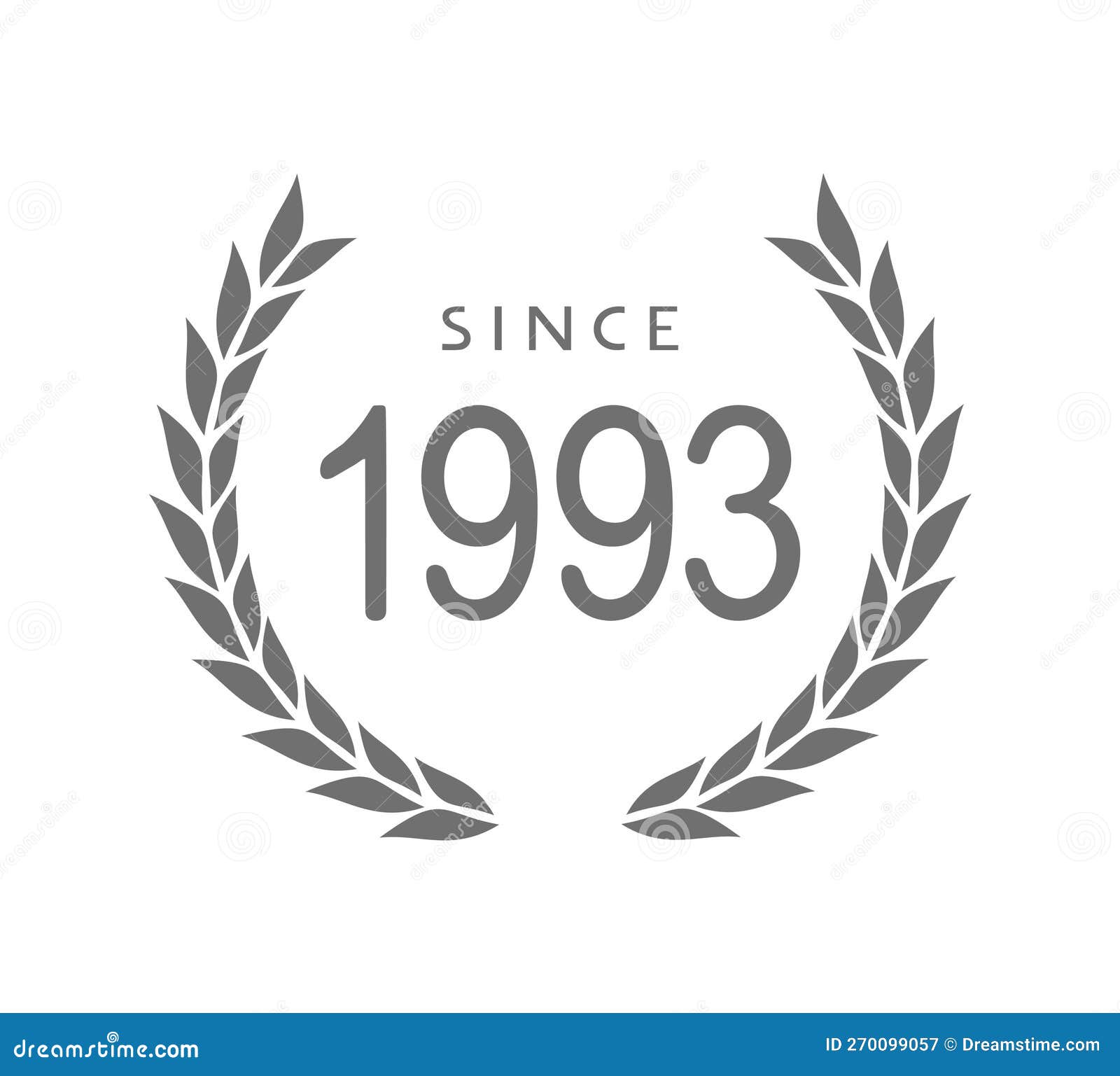 Since 1993 Emblem Design Cartoon Vector | CartoonDealer.com #270099057