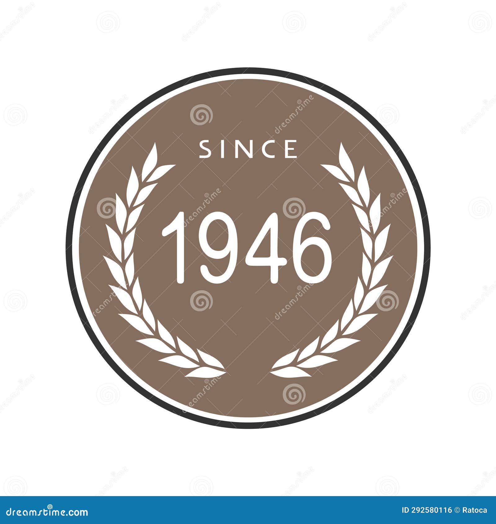 Since 1946 Emblem Design Vector Illustration | CartoonDealer.com #292580116