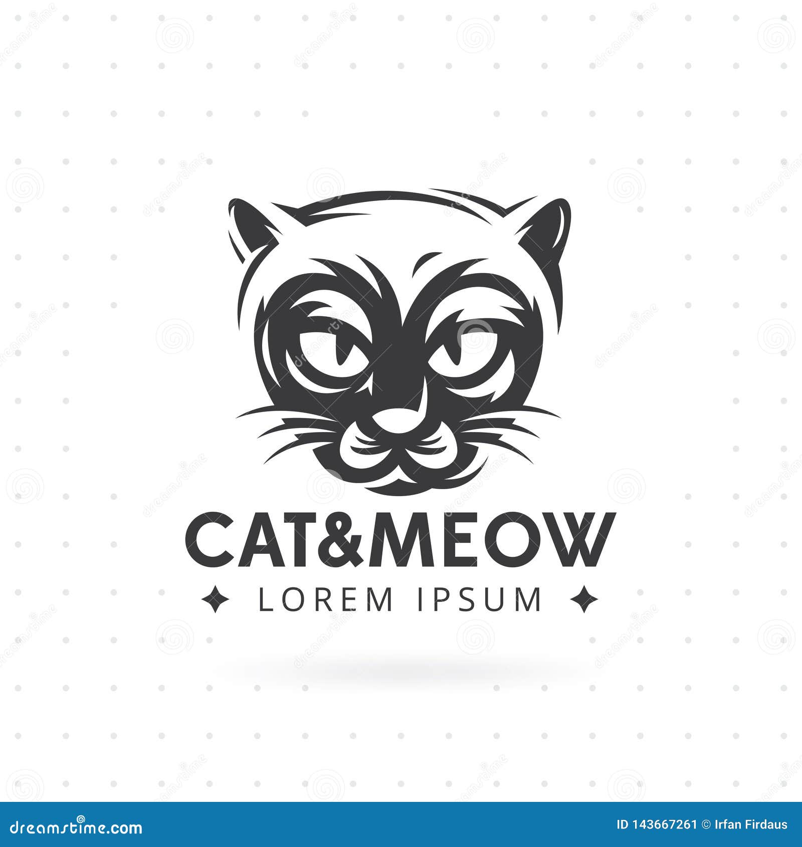 Cat Face Logo - Vector Illustration Stock Vector - Illustration of cute ...