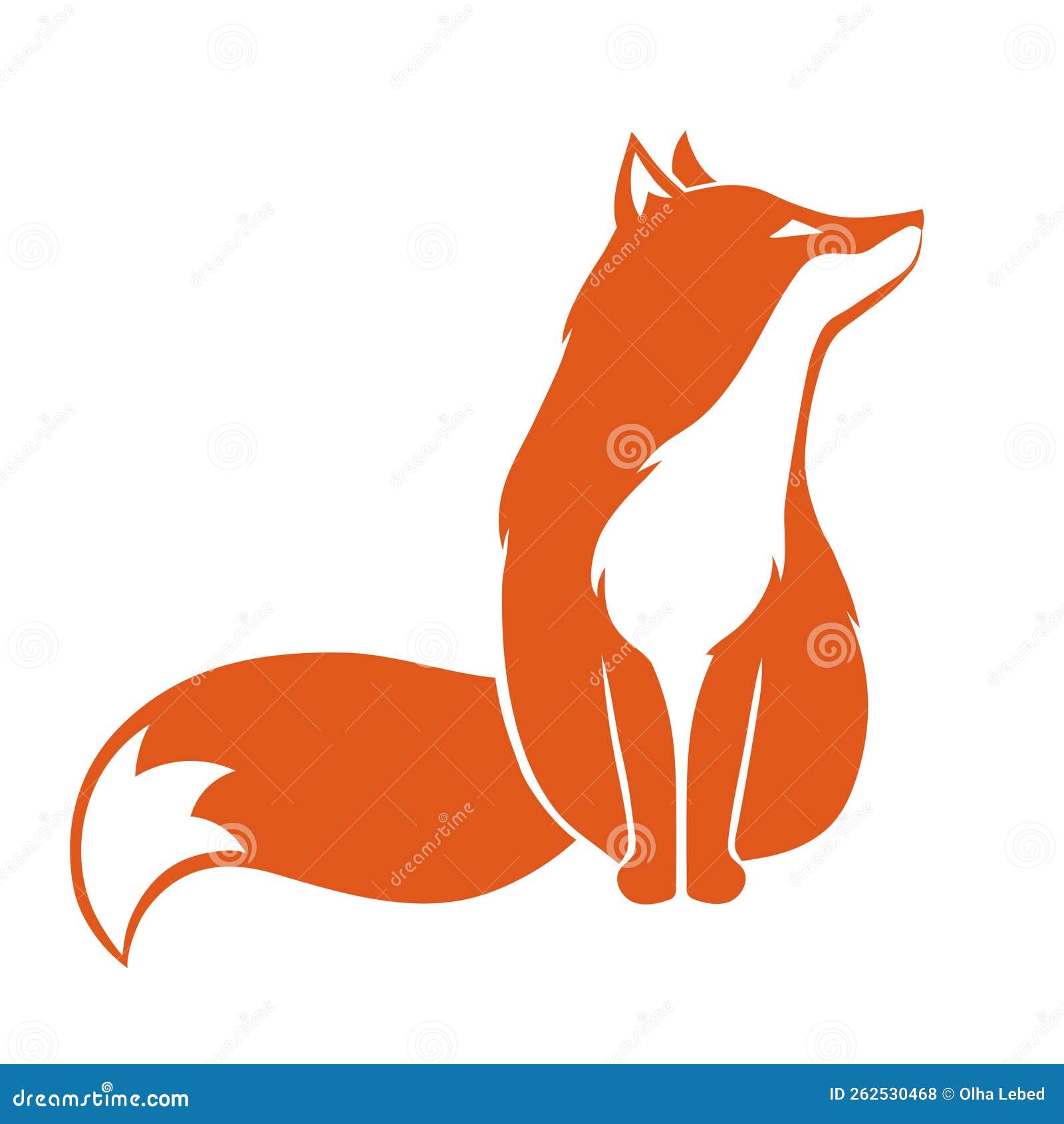 Emblem Design of Red Fox. Silhouette of the Animal Stock Vector ...