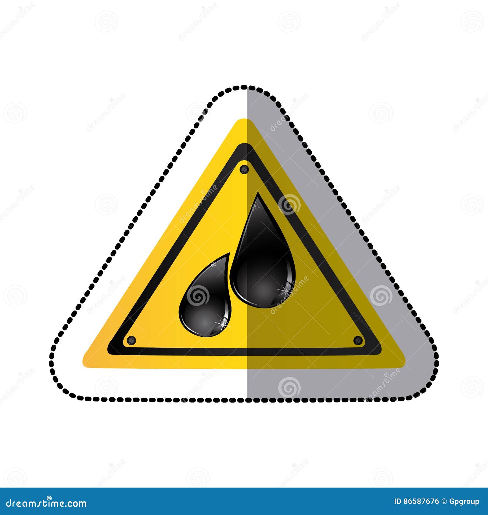 Emblem drops gasoline icon stock illustration. Illustration of gasoline ...