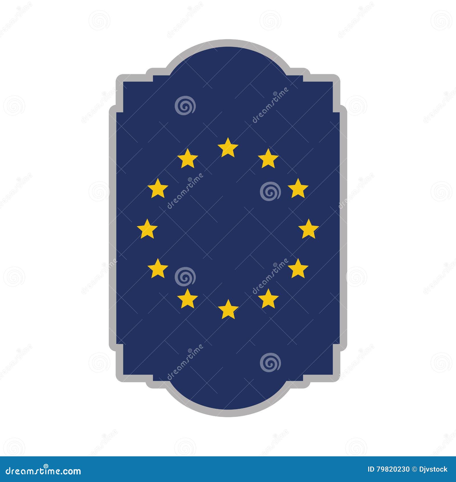 Emblem of the European Union Stock Vector - Illustration of star, blue ...