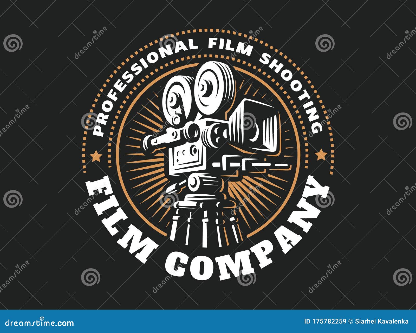 Emblem Film Cinema Camera, Vector Illustration Design Stock Vector ...