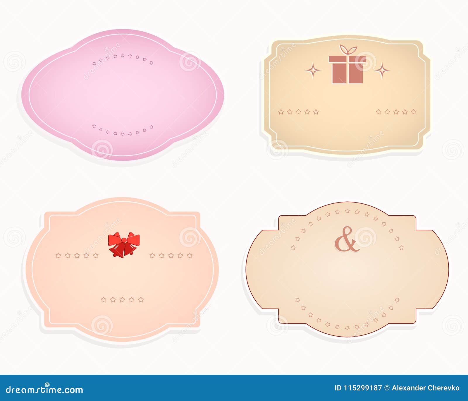 Emblem, Frame of Oval Configuration, Purple, Beige Light Shade, Design ...