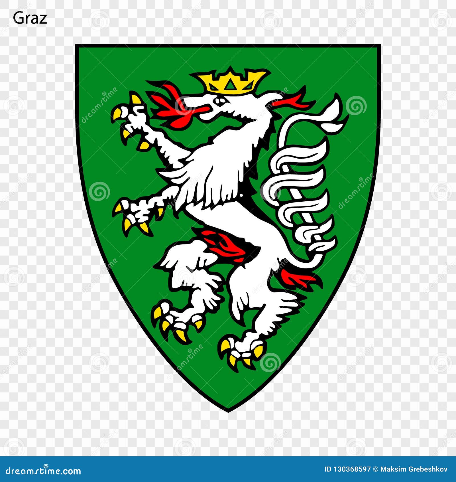 Emblem of Graz stock illustration. Illustration of austrian - 130368597
