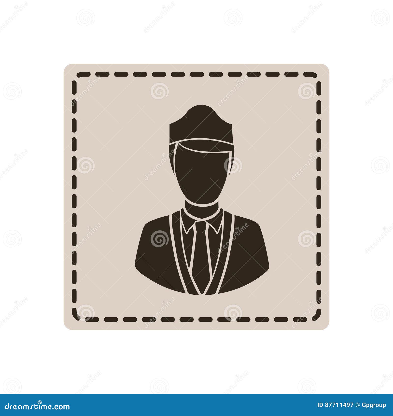 Emblem guard person icon stock illustration. Illustration of clipart ...