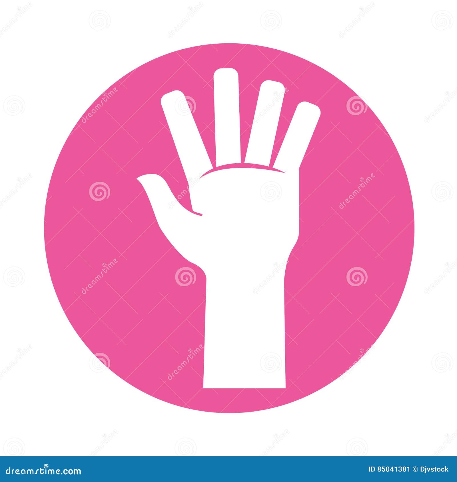 Emblem Hand Open Image Icon Design Stock Illustration - Illustration of ...