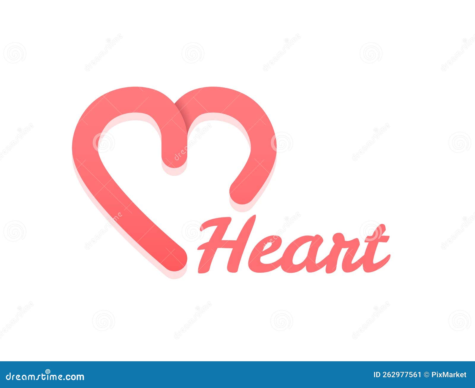 Emblem with Heart stock vector. Illustration of happiness - 262977561