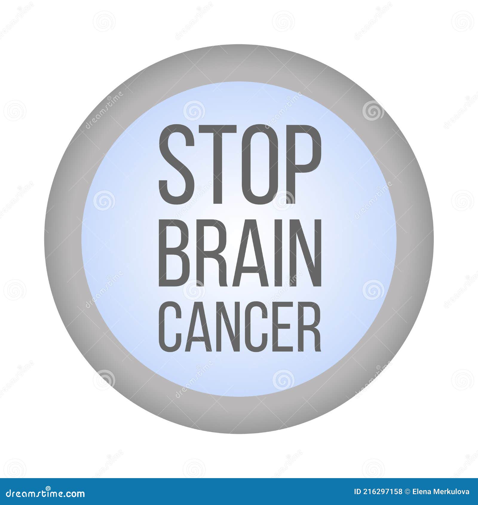 Emblem for Brain Cancer Awareness Month with Text. Vector Illustration ...