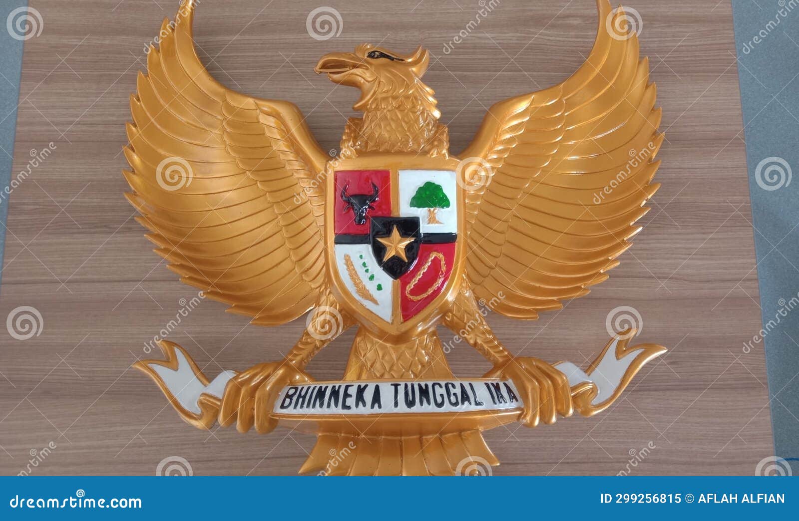 Emblem of indonesian state stock image. Image of indonesian - 299256815