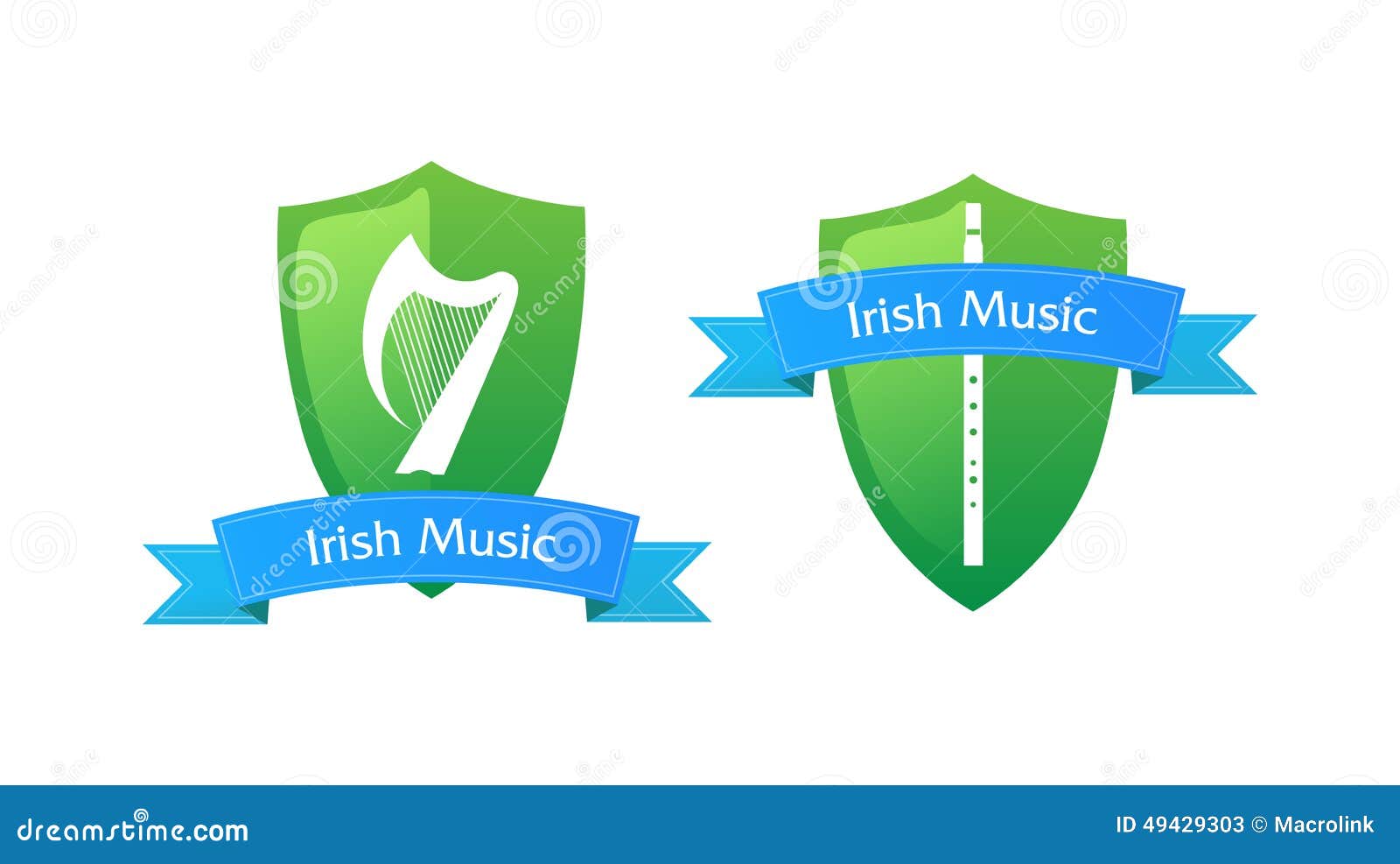 Emblem of Irish Music stock vector. Illustration of irish - 49429303