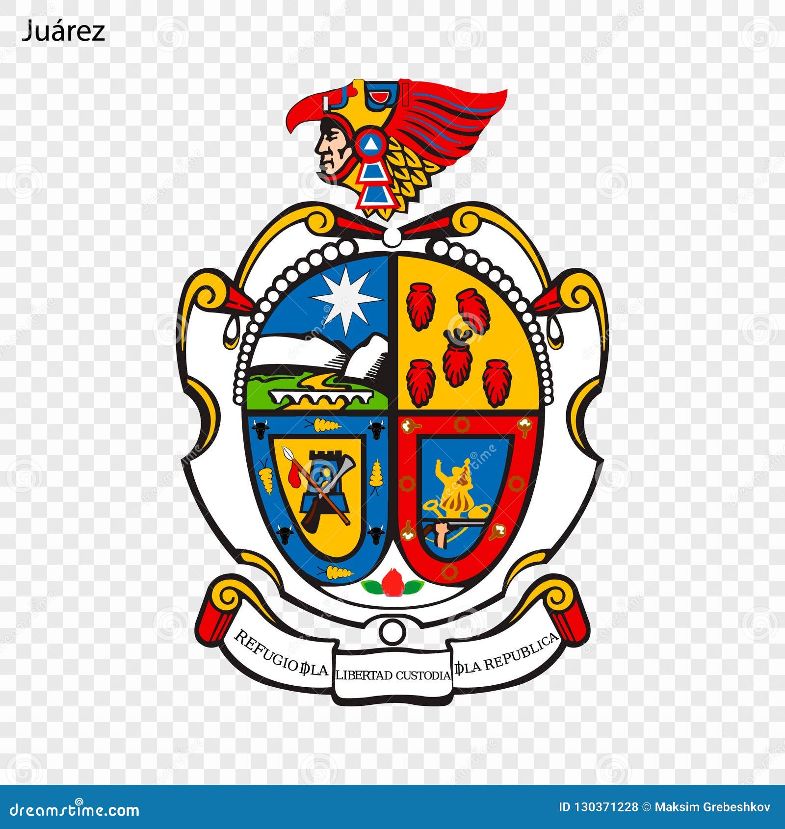 Emblem of Juarez stock illustration. Illustration of design - 130371228