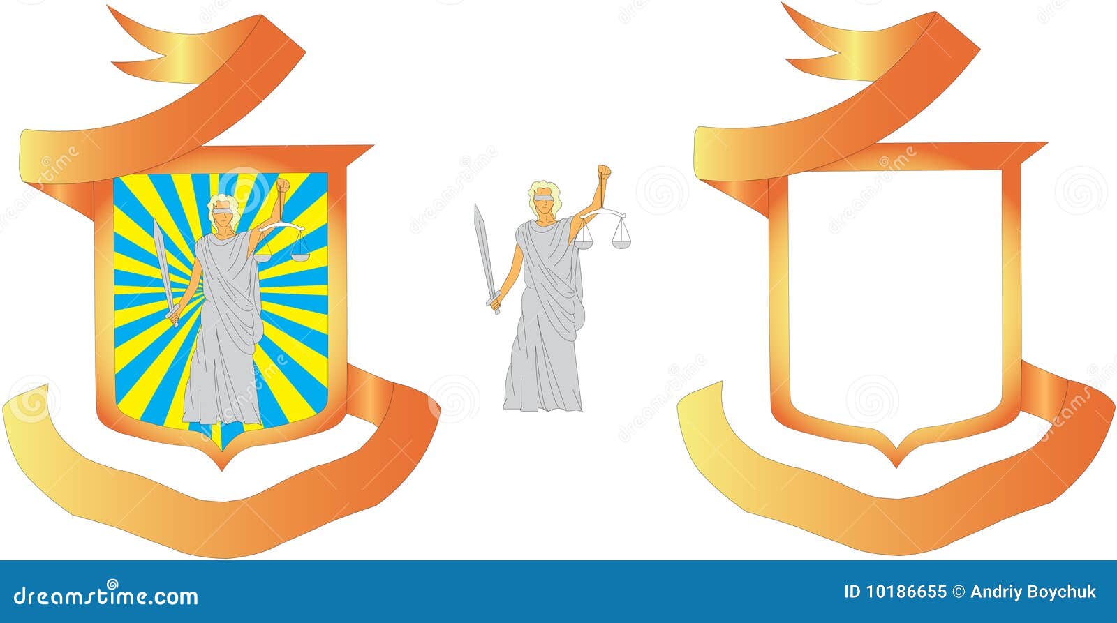 Emblem of justice stock vector. Illustration of lawsuit - 10186655