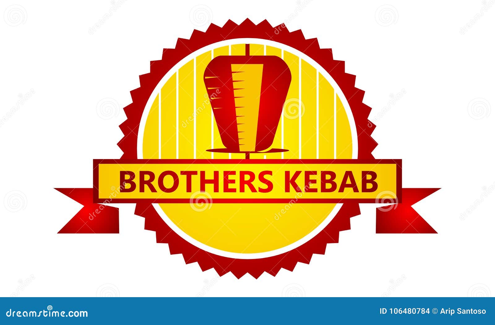 Emblem Kebab icon Template stock vector. Illustration of gourmet ...