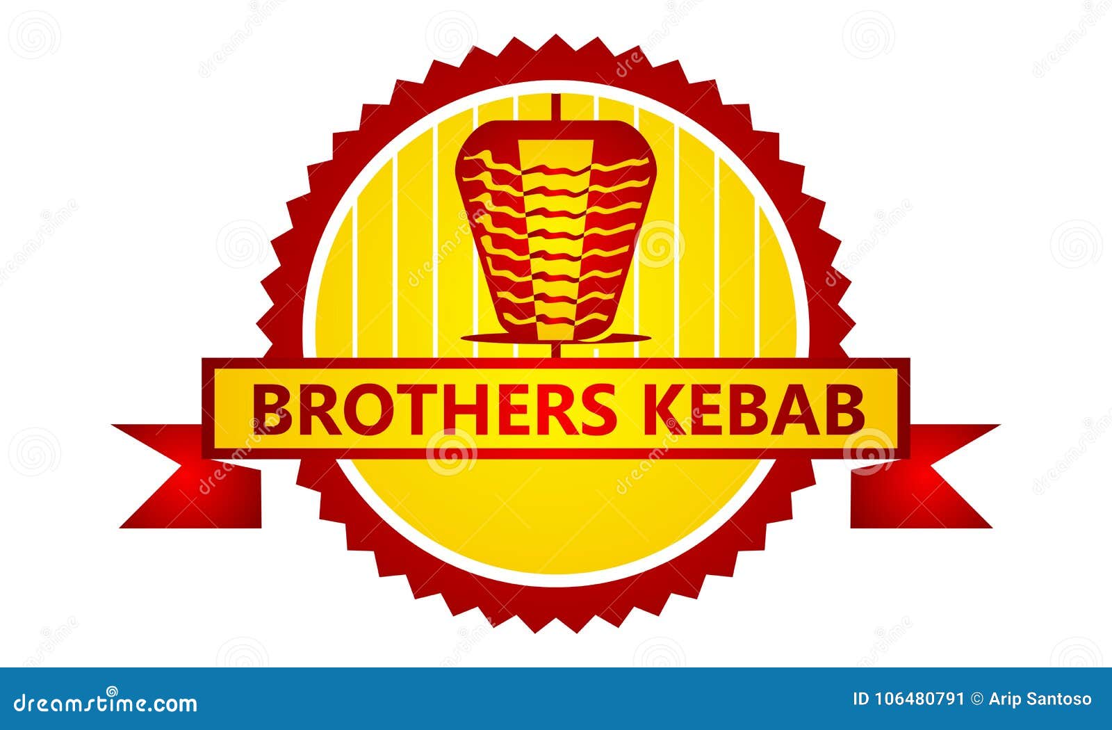 Emblem Kebab icon Template stock vector. Illustration of delicious ...