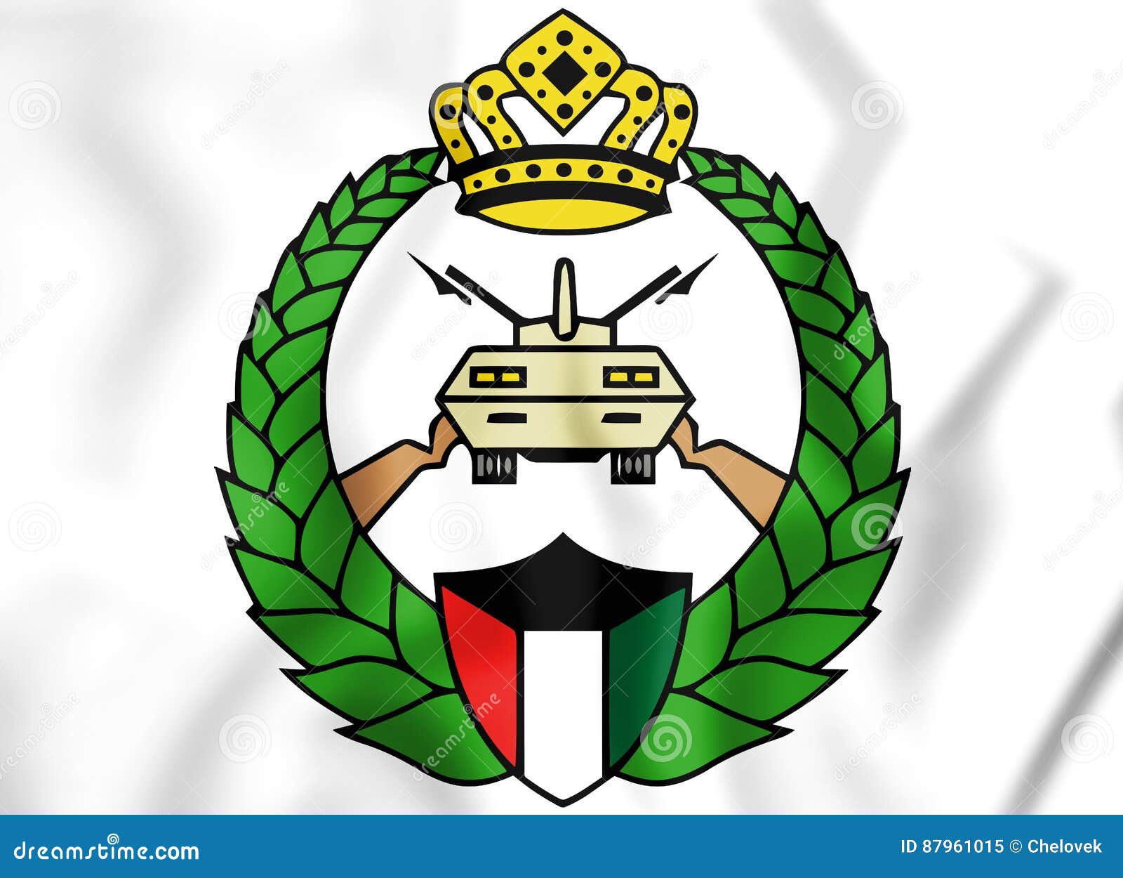 Emblem of Kuwaiti National Guard. Stock Illustration - Illustration of ...