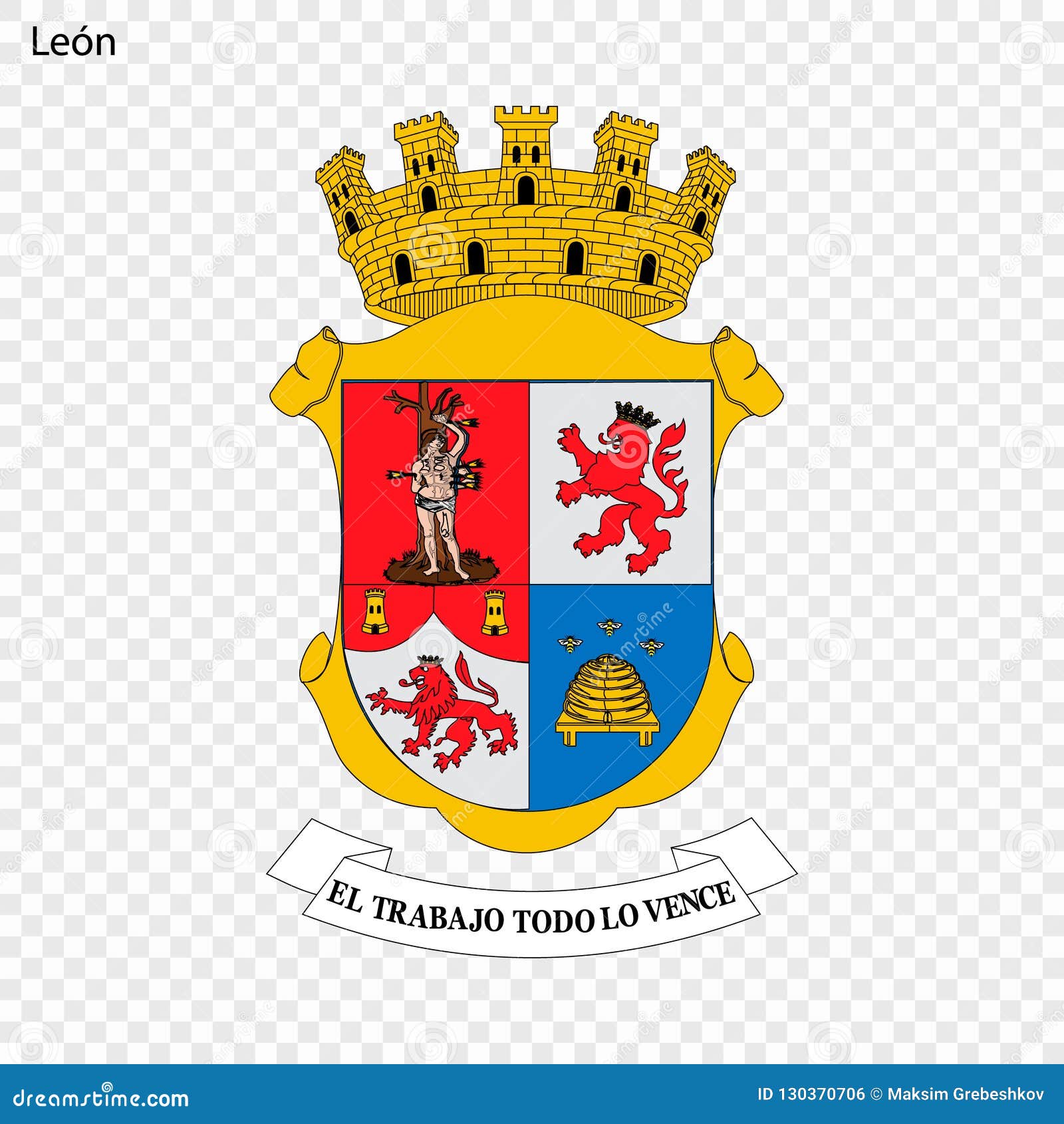 Leon City United Mexican States, Mexico, Guanajuato State Map Vector ...