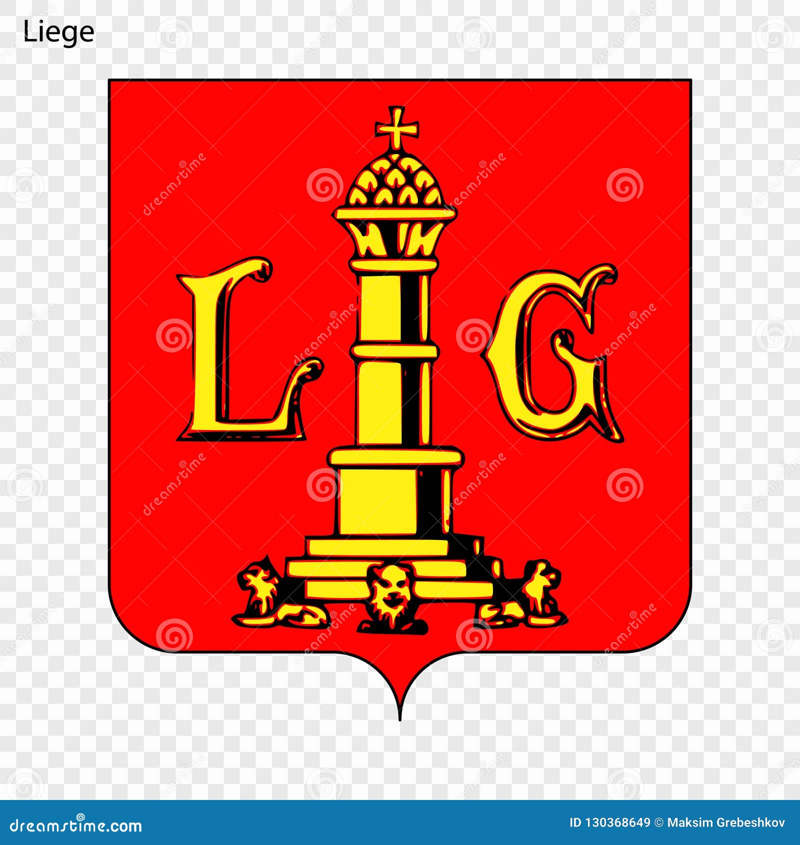 Liege City Kingdom Of Belgium, Wallonia Map Vector Illustration ...