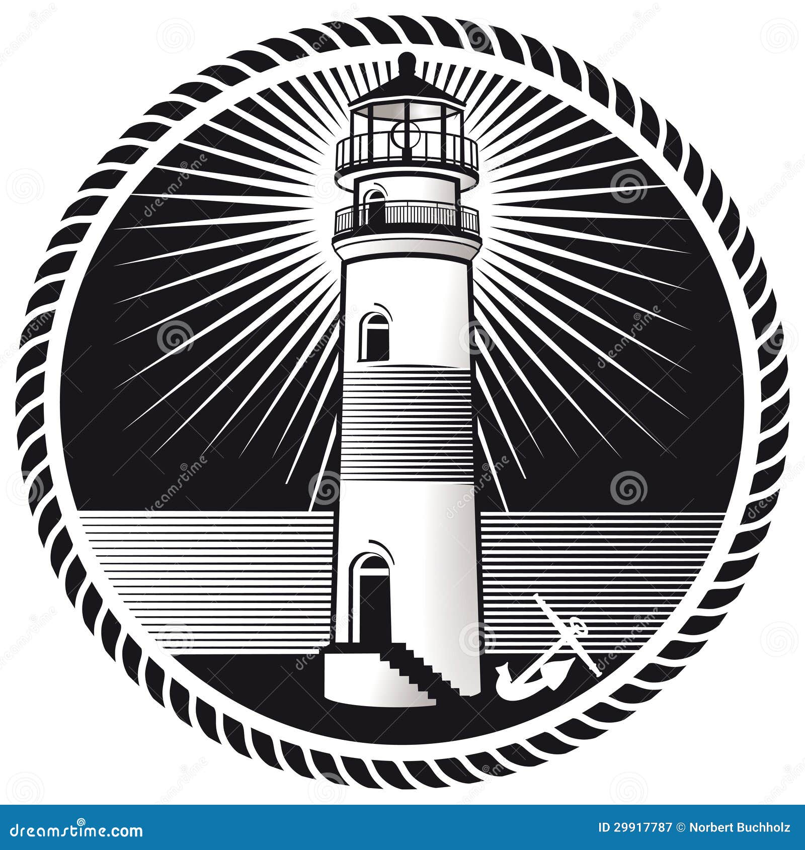 Lighthouse emblem stock vector. Illustration of emblem - 29917787