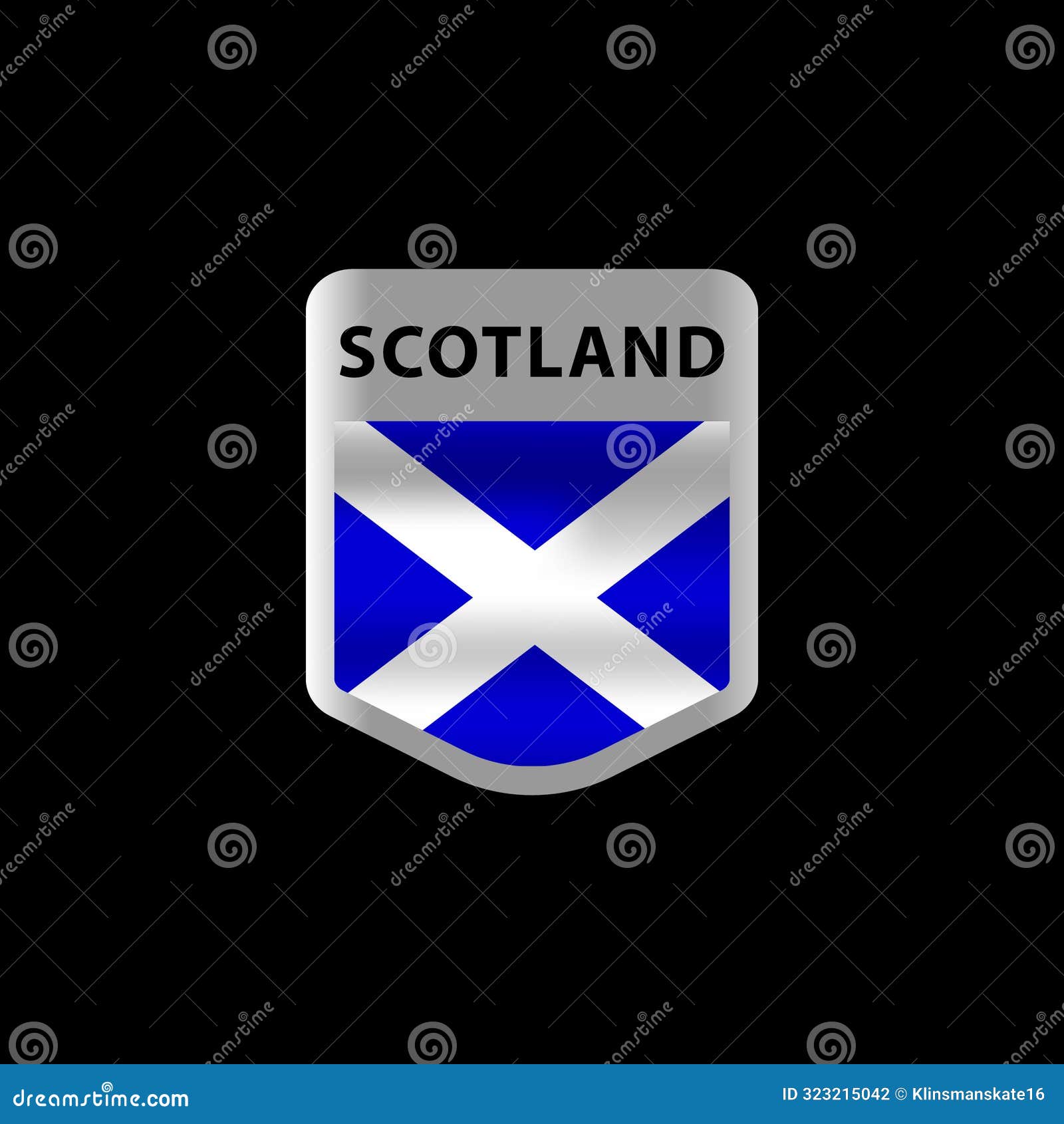 Emblem Logo Icon Scotland Nation Flag Design Vector Stock Vector ...