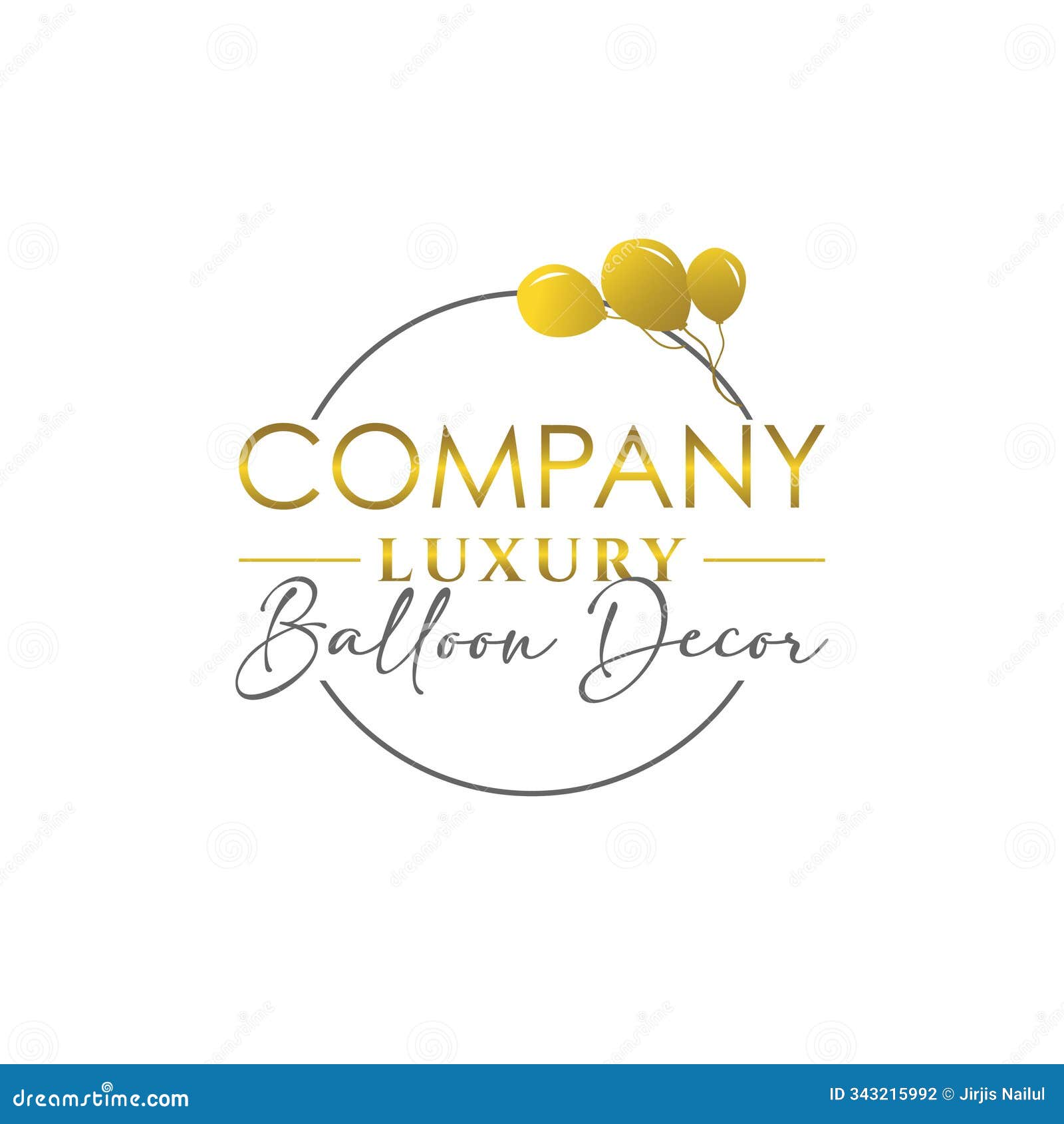 Emblem Luxury Balloon Decor for Company Logo Stock Illustration ...