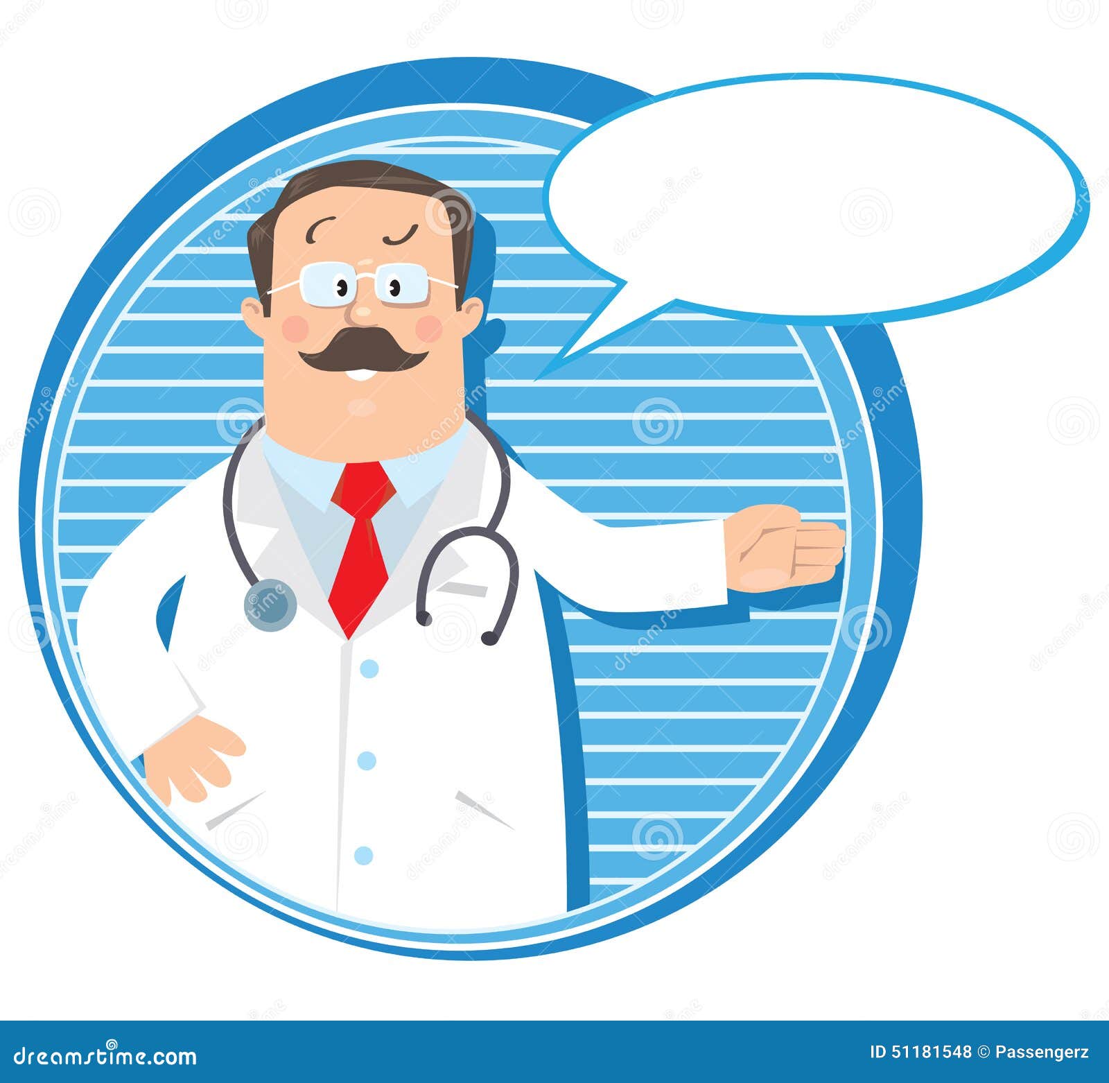 Emblem Med Den Roliga Doktorn Vektor Illustrationer - Illustration av ...