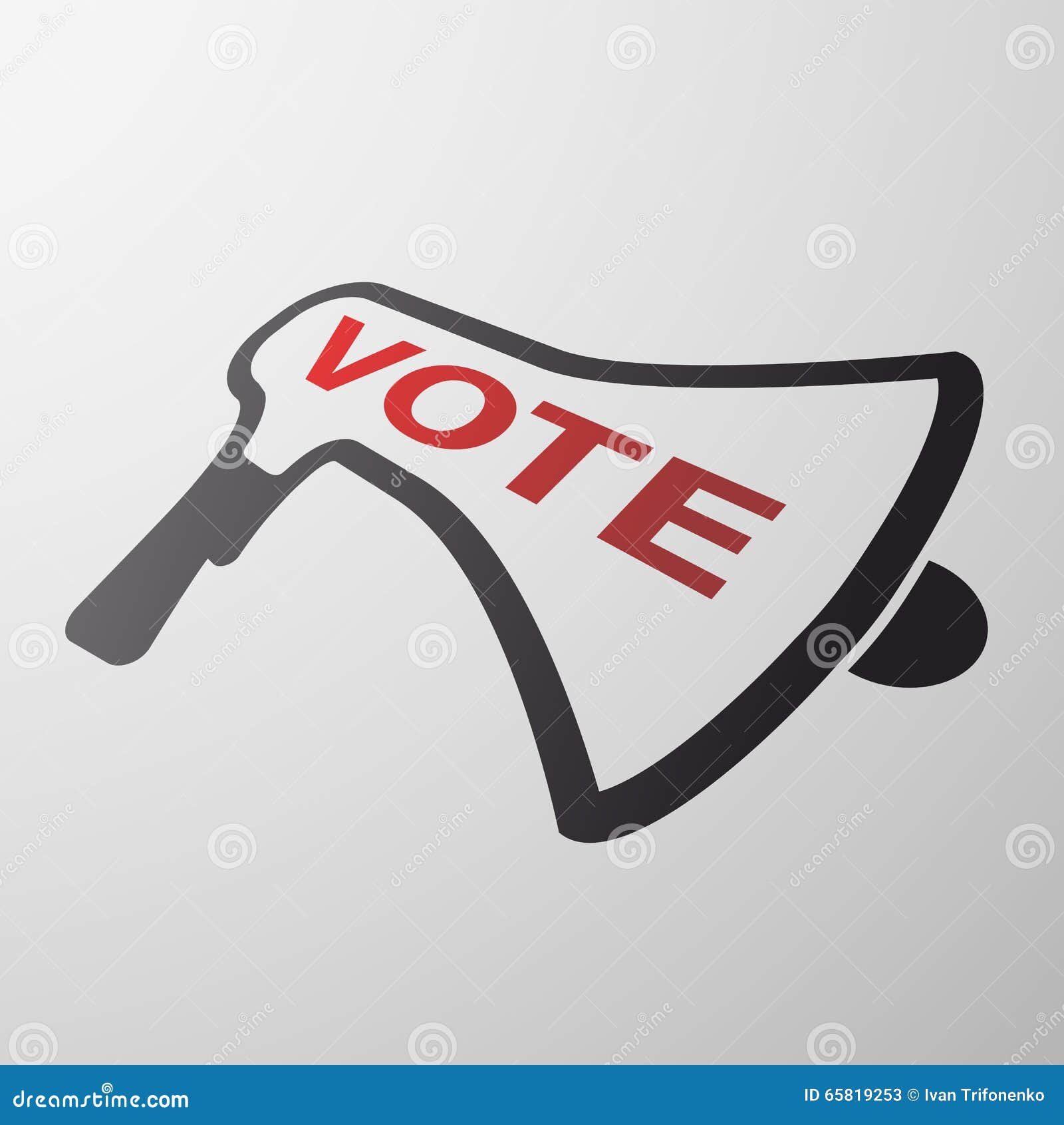 Emblem Megaphone. Stock Illustration. Stock Vector - Illustration of ...