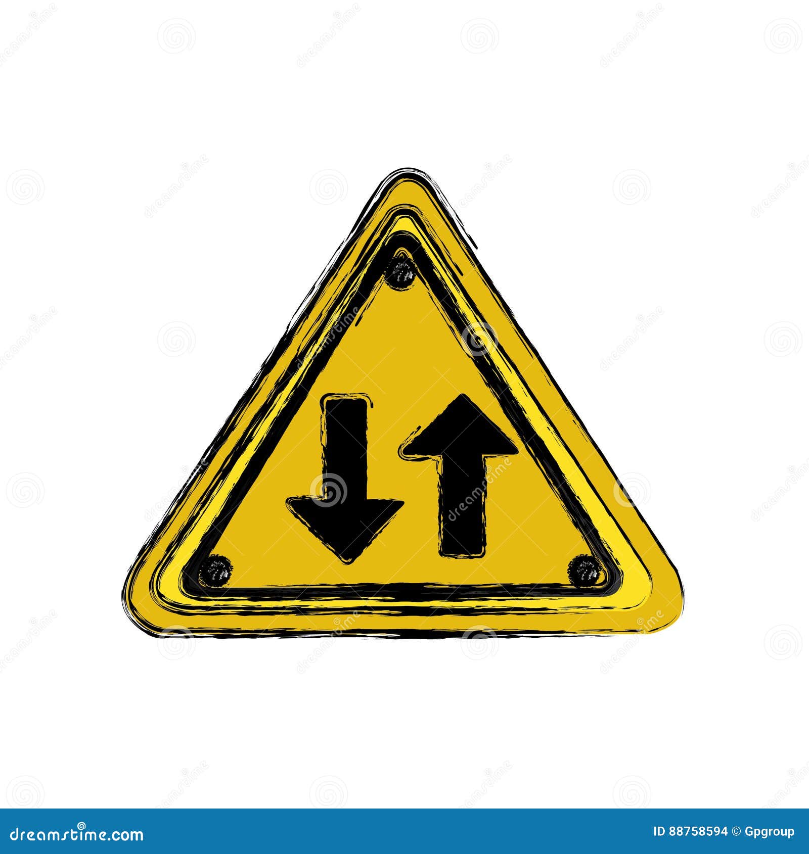Emblem metal warning icon stock illustration. Illustration of ...