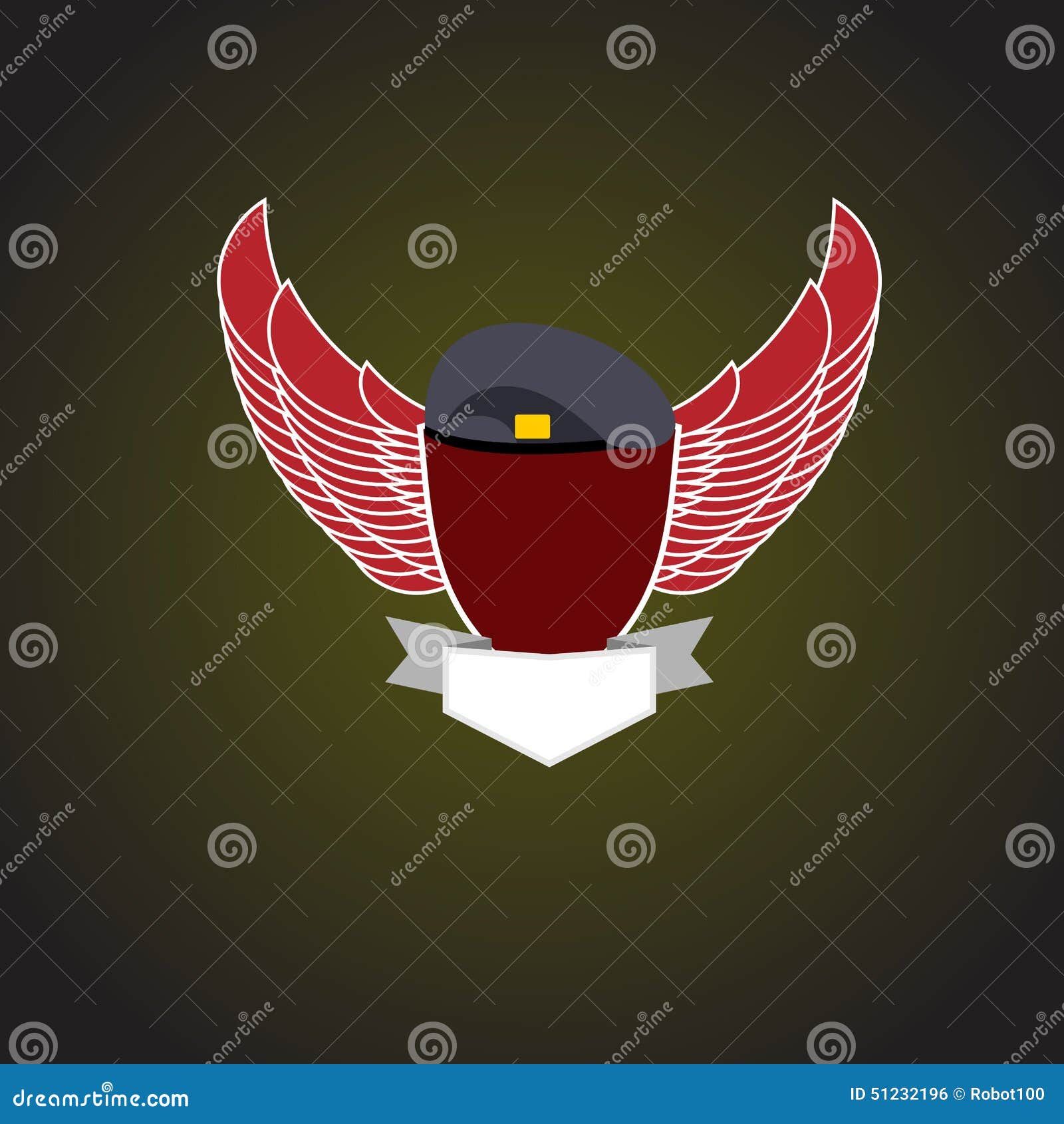 Emblem Military. Shield Wings Stock Vector - Illustration of star ...