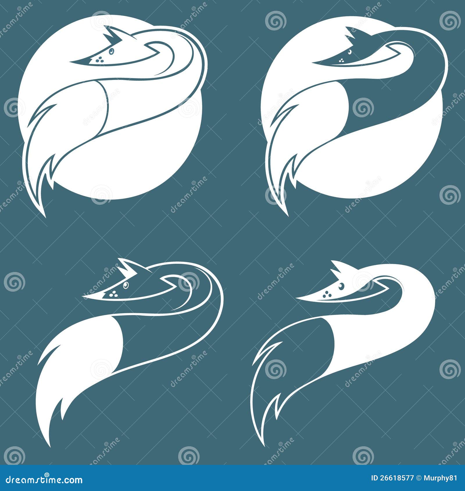 Emblem mit Fuchs vektor abbildung. Illustration von kennsatz - 26618577