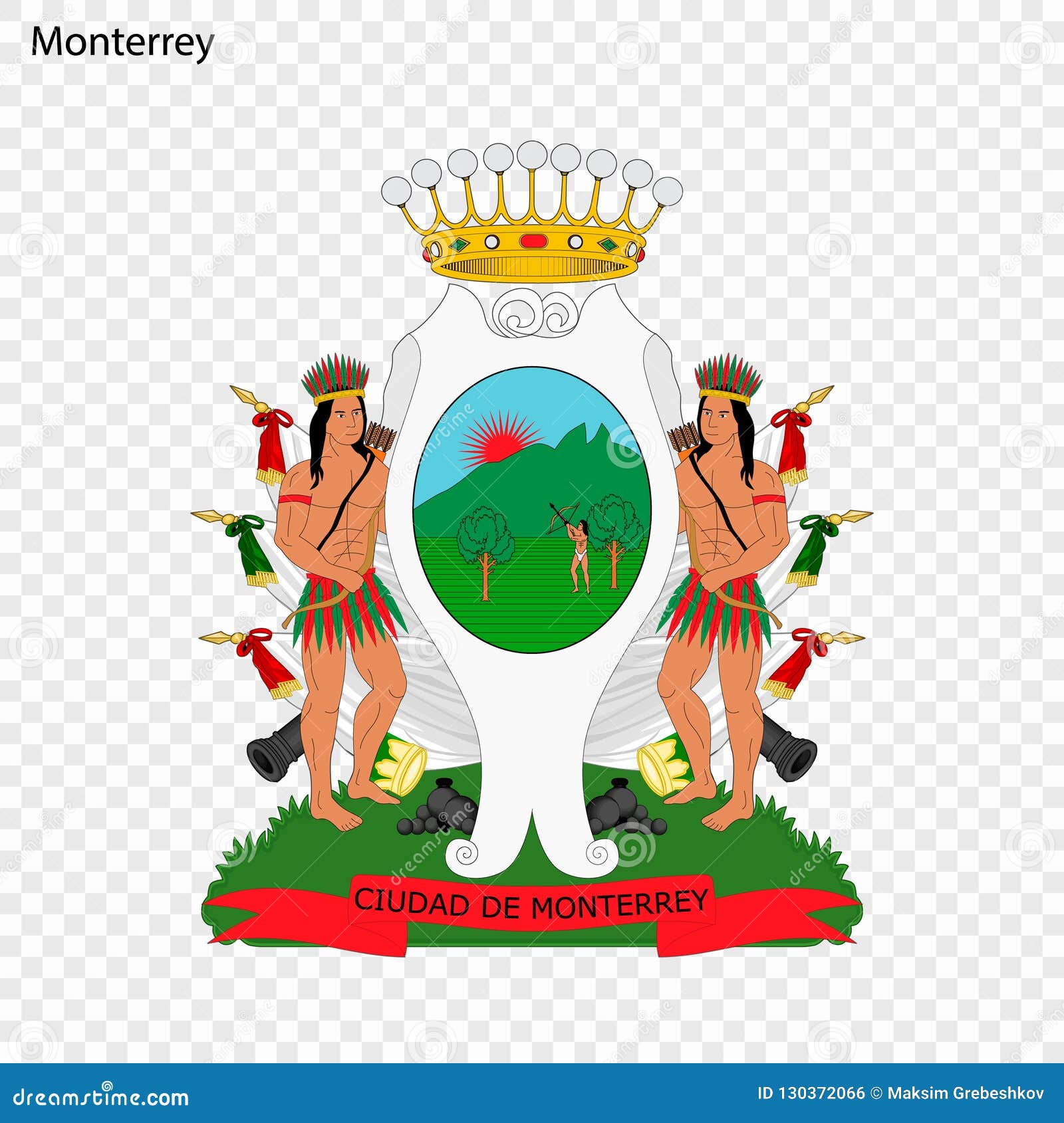 Emblem of Monterrey stock illustration. Illustration of heraldic ...