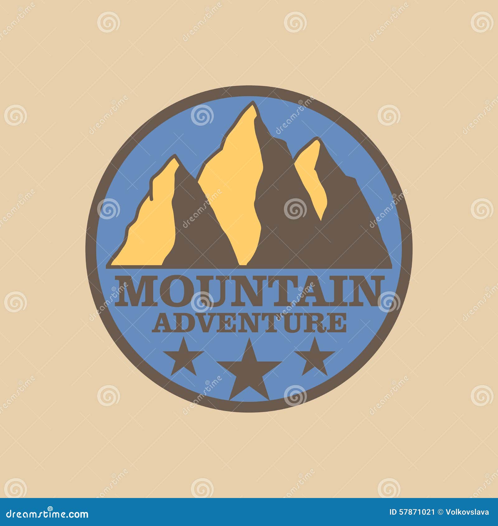 Emblem mountain stock vector. Illustration of paper, nature - 57871021