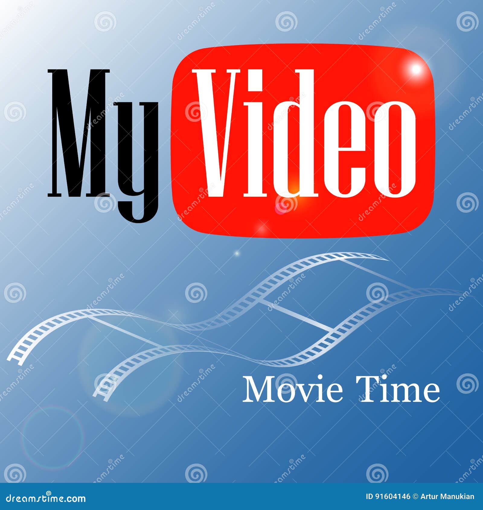 Emblem my video stock vector. Illustration of media, collection - 91604146