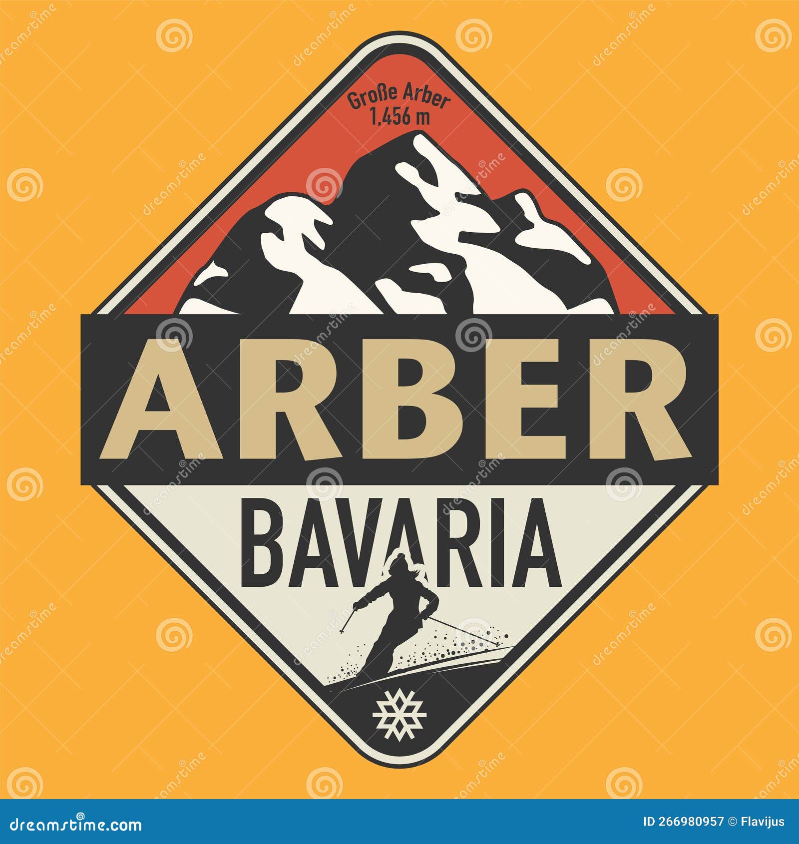 Emblem with the Name of Arber, Bavaria, Germany Stock Vector ...