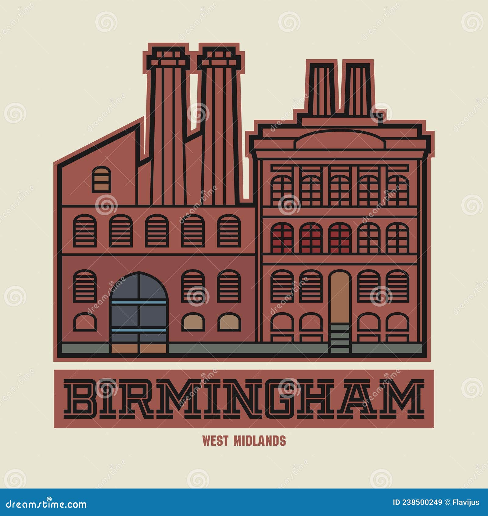 Emblem with the Name of Birmingham, West Midlands Stock Vector ...