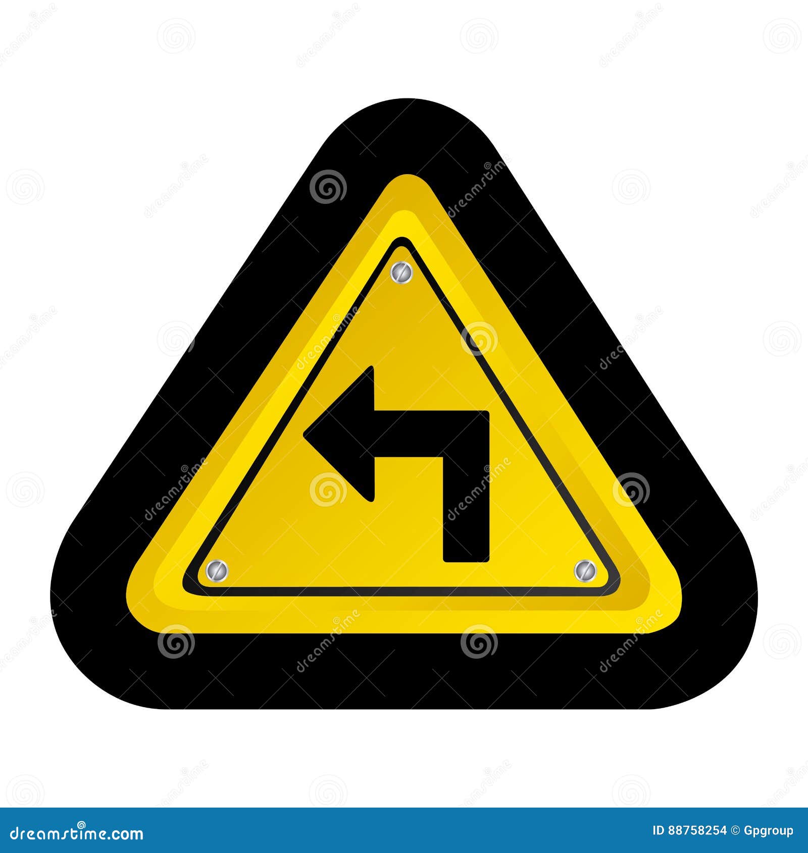 Emblem Notice with Arrow Icon Stock Illustration - Illustration of ...