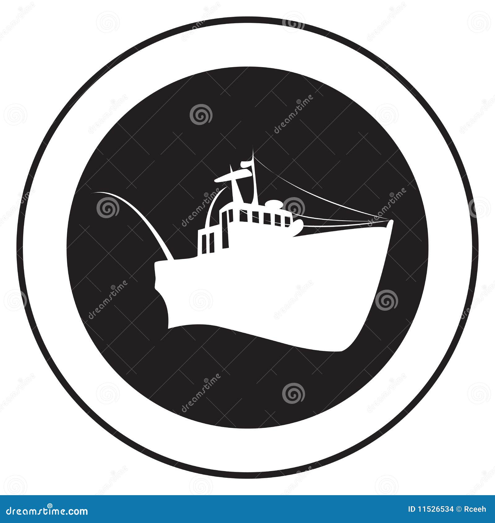 Emblem of an old ship stock vector. Illustration of pirate - 11526534