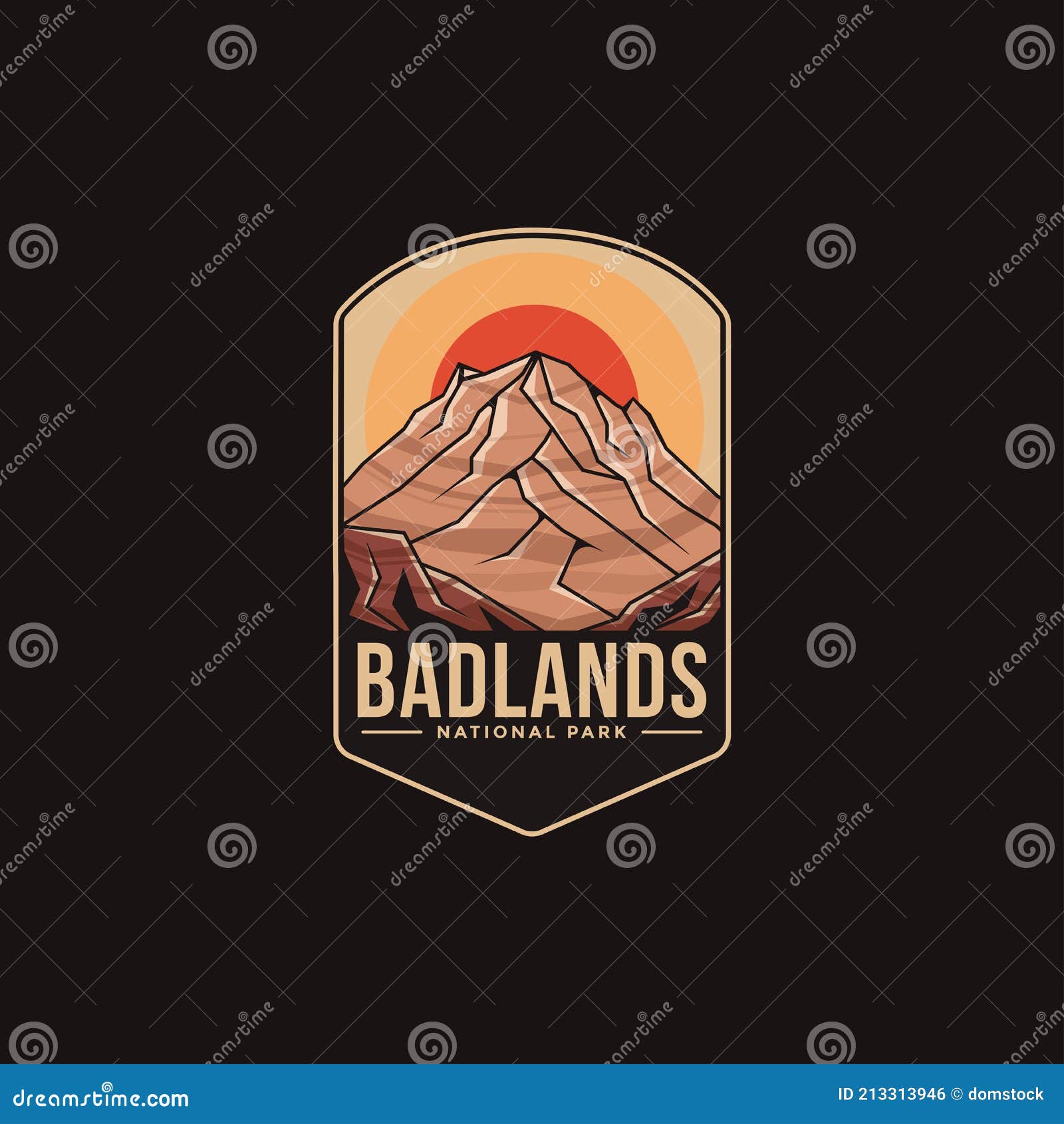 Badlands Logo Vector Vintage Illustration Design, Bighorn Wild Logo ...