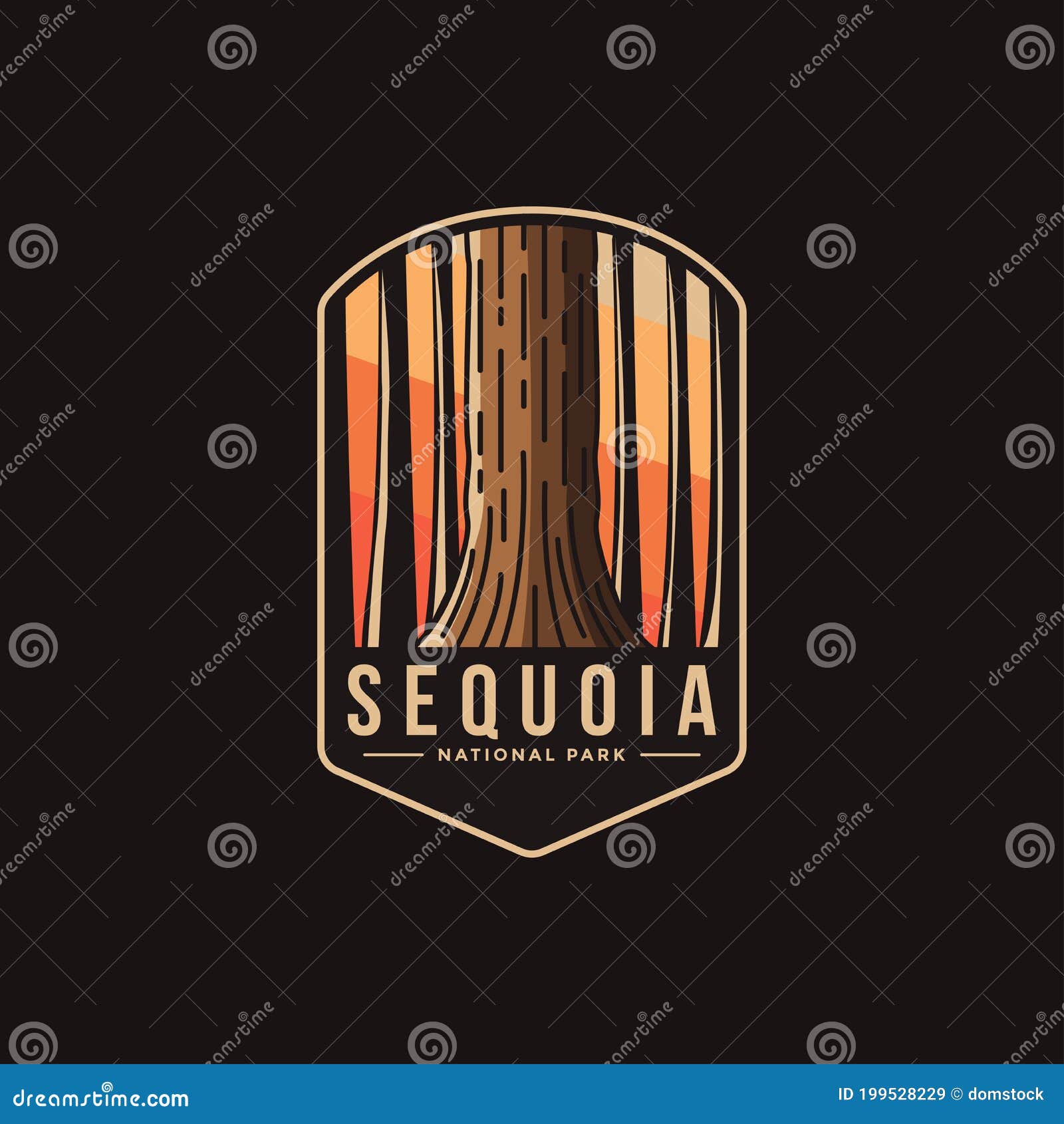Modern Sequoia Tree Logo. Vector Illustration. | CartoonDealer.com ...