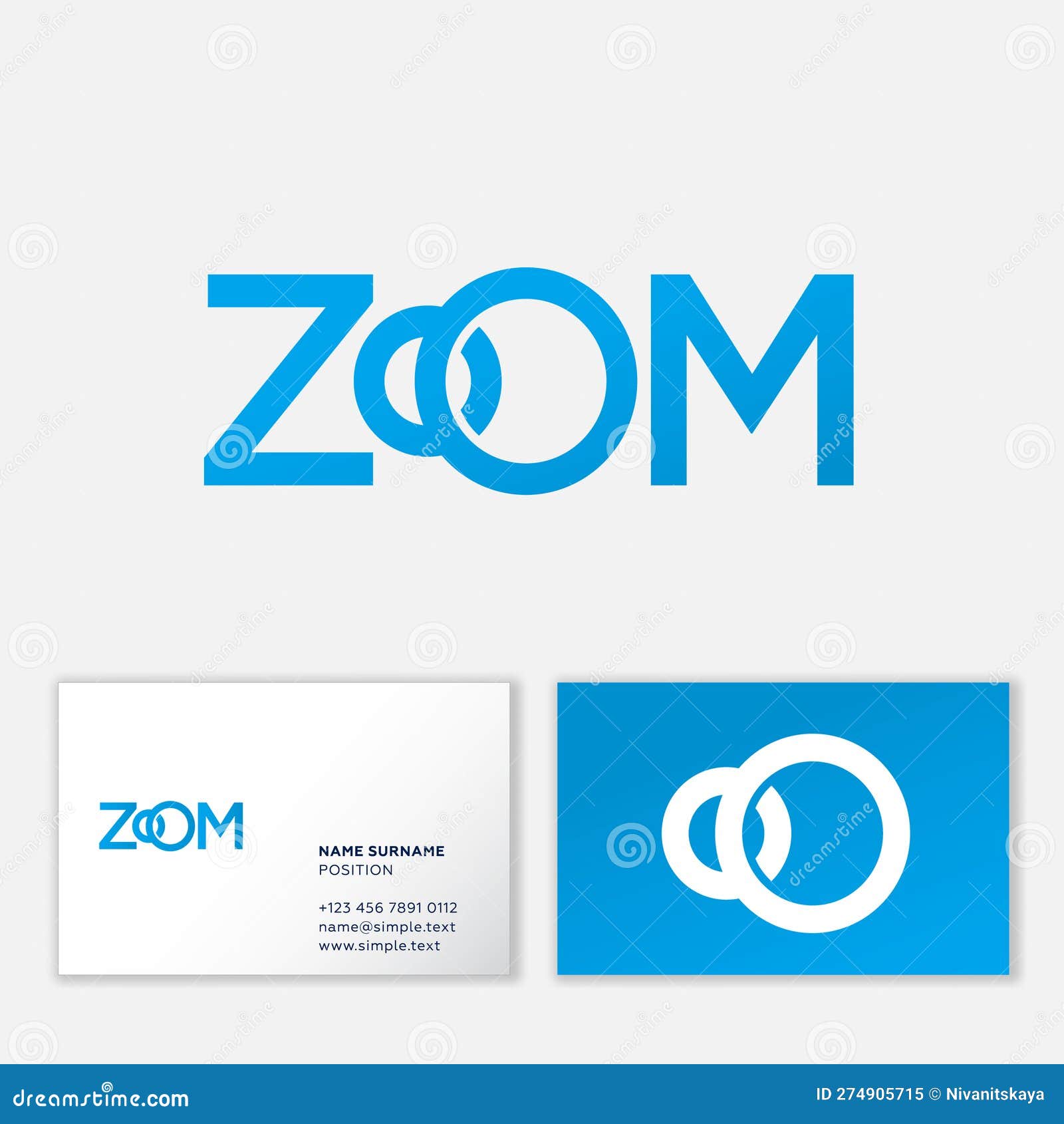 Zoom Logo. Letters O Like Camera Lens. Identity, Business Card ...