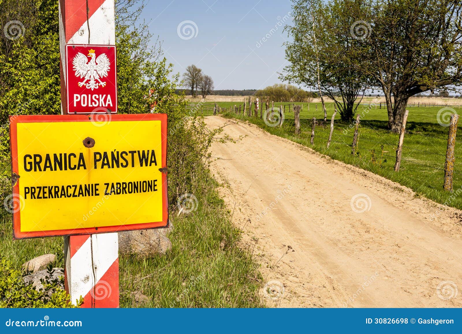 Emblem of the Polish on Border. Stock Photo - Image of officer, gravel ...