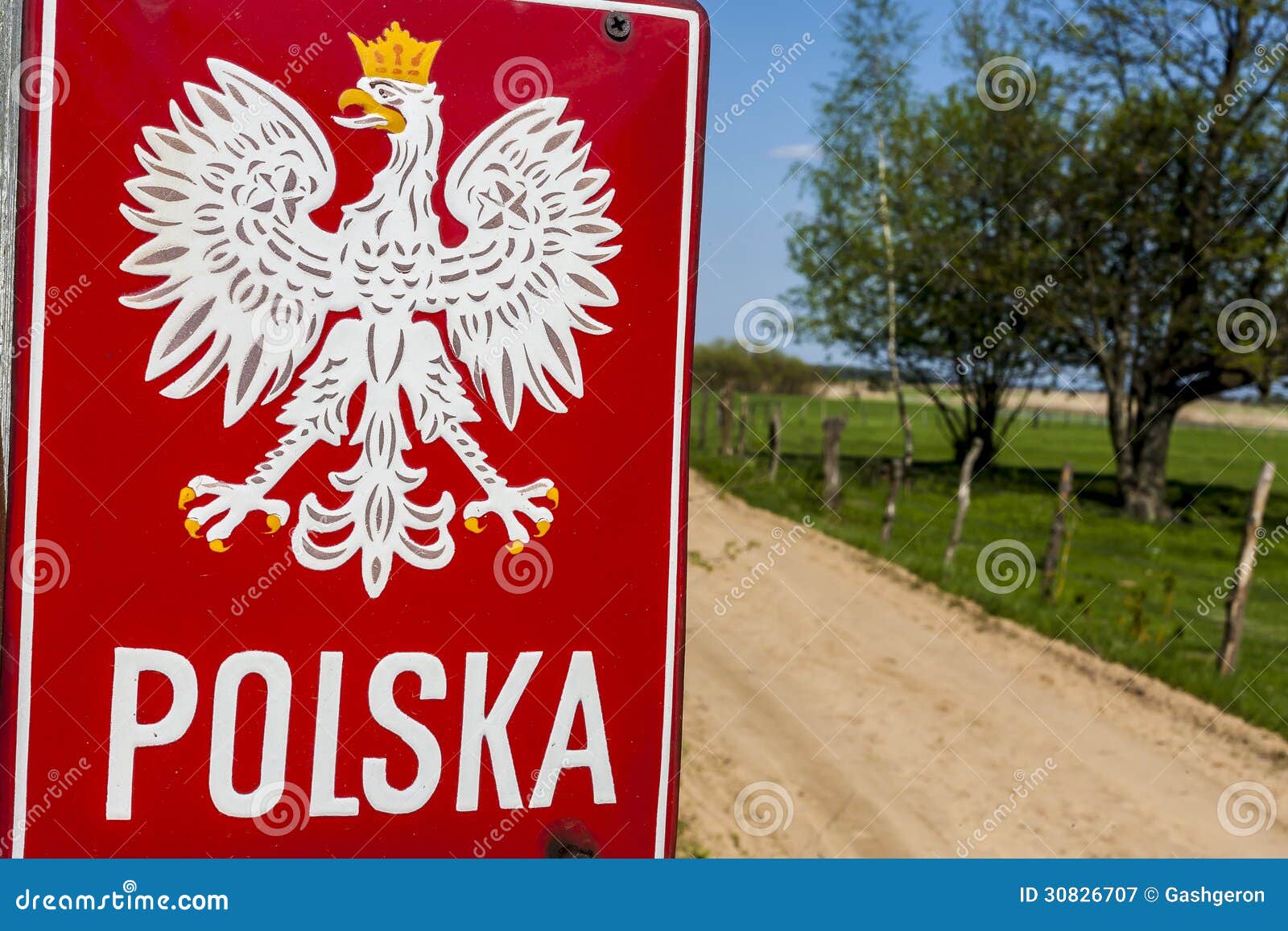 Emblem of the Polish on Border. Stock Image - Image of customs, border ...